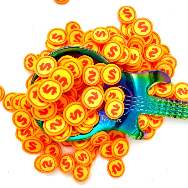 Gold Dollar Coin Polymer Clay Piece - Resin Rockers