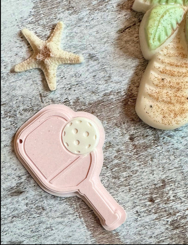 Pickleball Paddle and Ball Keychain Mold - Resin Rockers