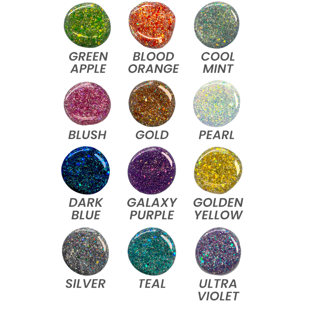 Glimmer Cure Glitter UV Resin Hard Type™️ - Individual Bottles Only ...