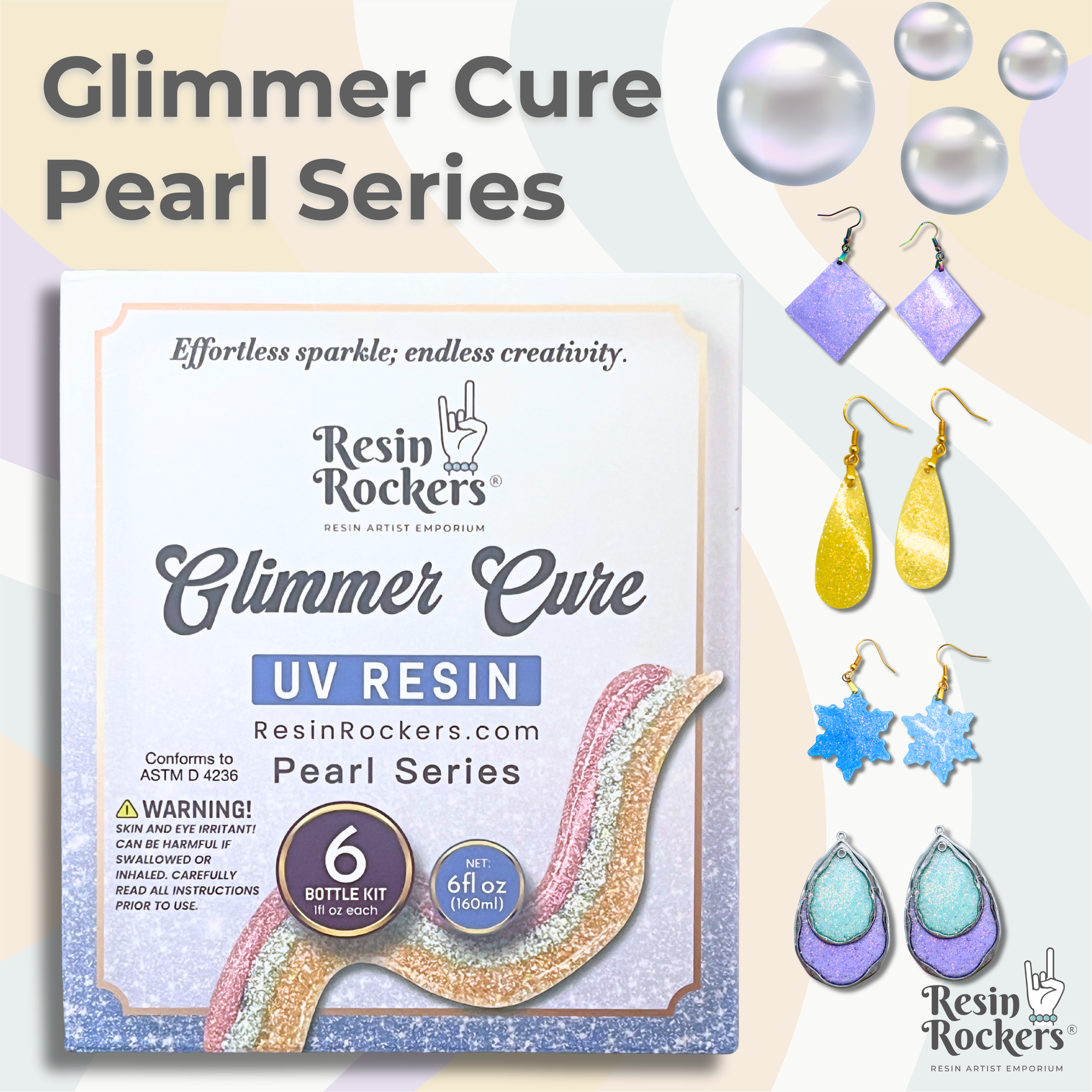 Glimmer Cure Pearl UV Resin Hard Type™️ - Full Kit - Resin Rockers