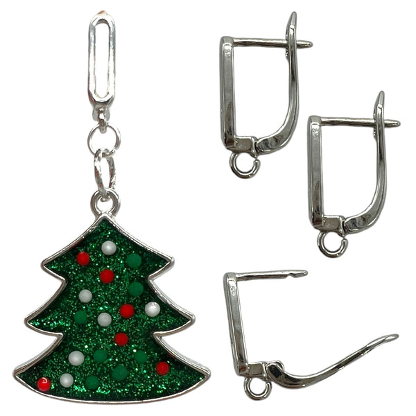 Open Oblong Latchback Dangle Earring Findings - Resin Rockers