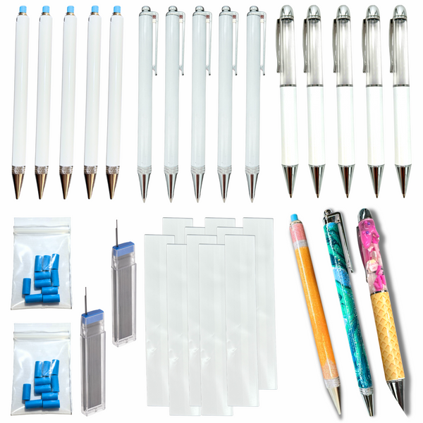 Pen & Pencil Ultimate Combo Pack With Refills - Resin Rockers