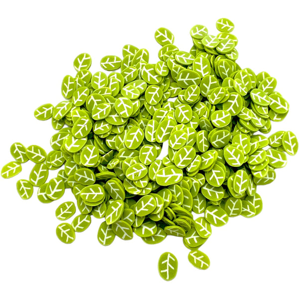Green Leaf Polymer Clay Pieces - Resin Rockers