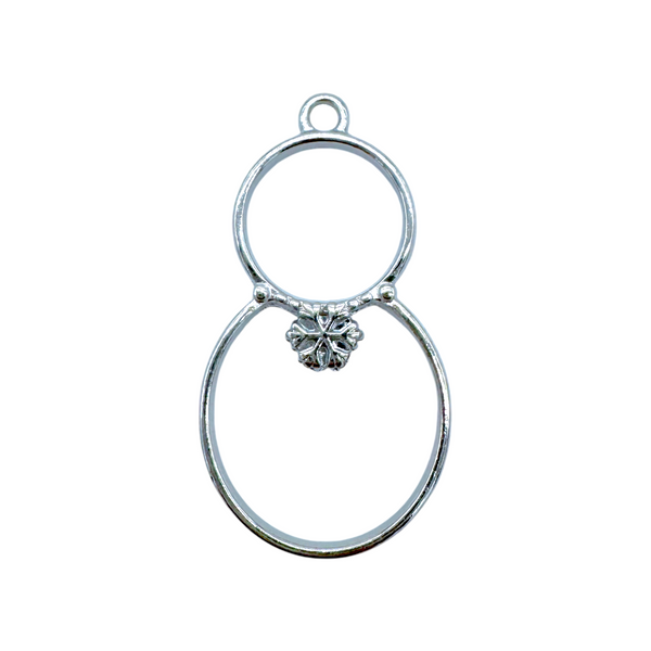 10-Pack of Snowman Open Back Pendant or Earring Bezel Blanks - Resin ...