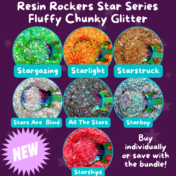 Star Series Chunky Fluffy Glitter Mix Bundle - Resin Rockers