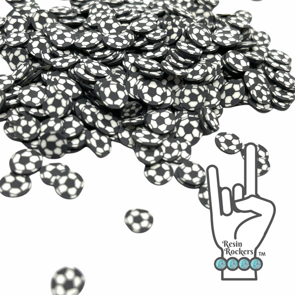 Soccer Ball Polymer Clay Pieces - Resin Rockers