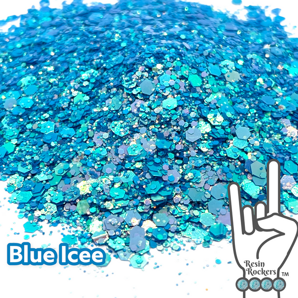 Blue Icee Color Shift Holographic Chunky Glitter Mix - Resin Rockers