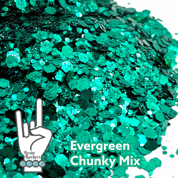 Evergreen Chunky Glitter Mix - Resin Rockers